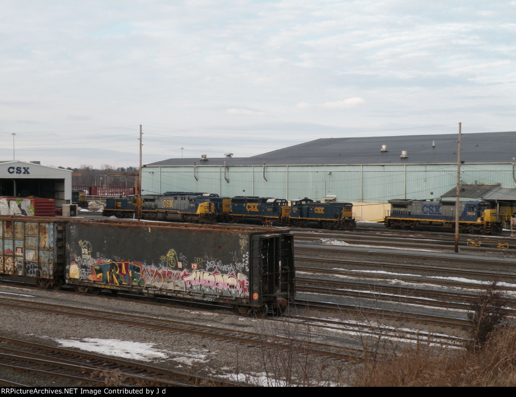 Wider shot of engines